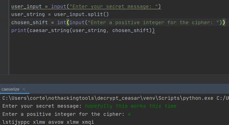 building a caesar cipher using python by Ángel cortez system weakness