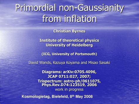 Ppt Primordial Non Gaussianity From Inflation Powerpoint Presentation