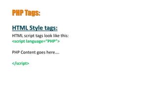 PHP Syntax Comments PPTX