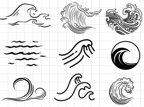 Wave Svg Bundle Beach Svg Ocean Svg Water Svg Wave Cricut Sea Waves Svg Waves Silhouette
