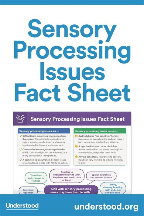 Sensory Processing Challenges Fact Sheet Artofit