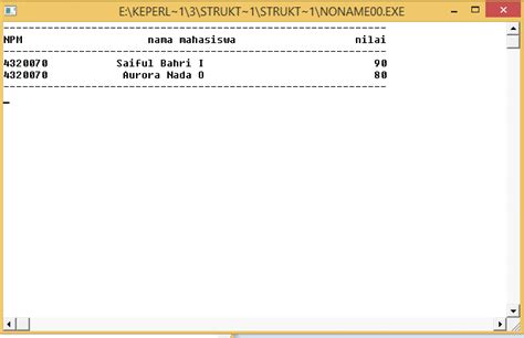 Makalah Struktur Data Dan Contoh Program Input Database Mahasiswa