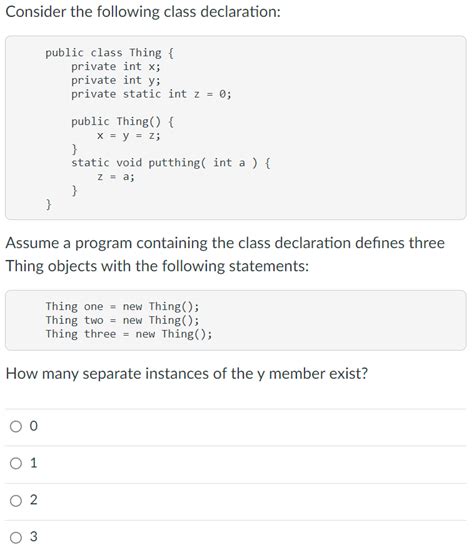 solved consider the following class declaration public