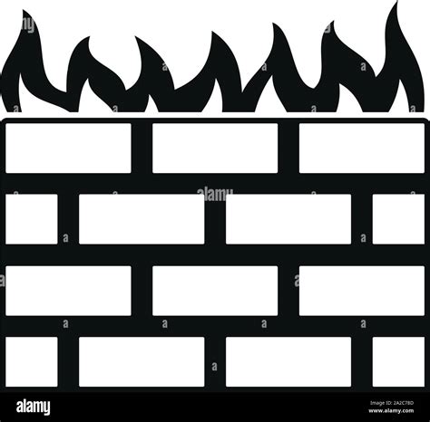 Computer Firewall Icon Simple Illustration Of Computer Firewall Vector Icon For Web Design