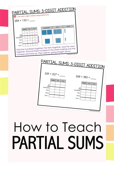 Partial Sums Addition Method How To Best Teach This Method To