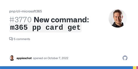 New Command `m365 Pp Card Get` · Issue 3770 · Pnpcli Microsoft365 · Github