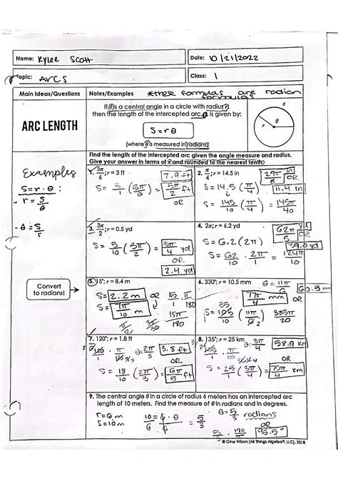 Trig Notes And Quizzes Studocu