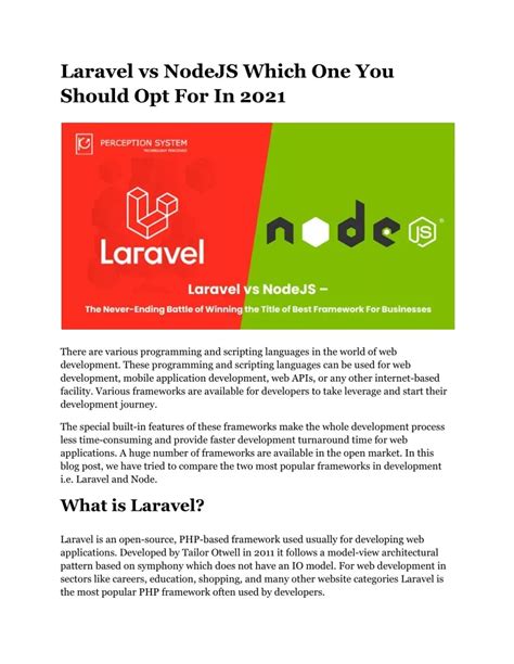 PPT Laravel Vs NodeJS Which One You Should Opt For In 2021 PowerPoint