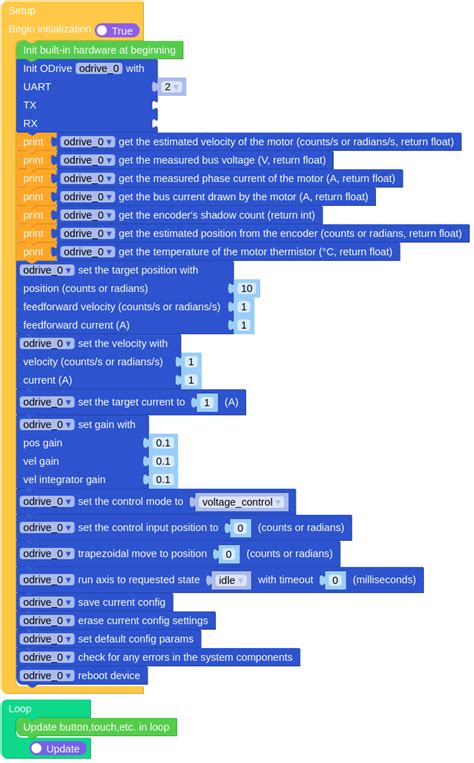 odrive module — uiflow2 programming guide master documentation