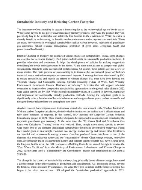 Iso Research English Version Pdf Sustainability Carbon Footprint