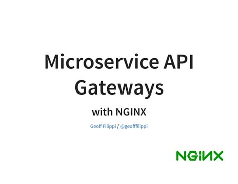 Microservice Api Gateways With Nginx Ppt