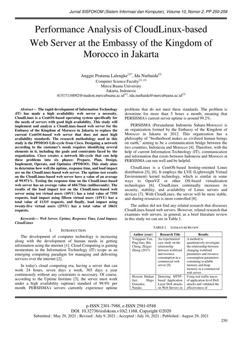 Pdf Performance Analysis Of Cloudlinux Based Web Server At The