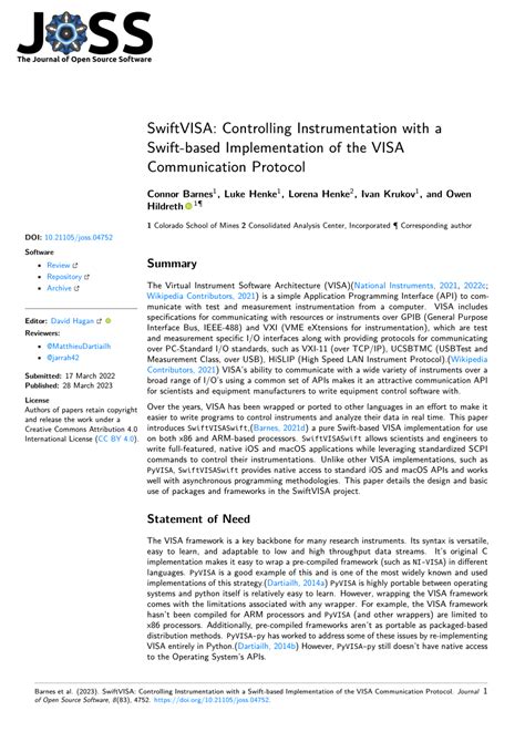 Pdf Swiftvisa Controlling Instrumentation With A Swift Based