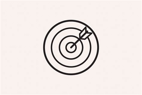 Circular Target With An Arrow In Center Graphic By Sargatal · Creative Fabrica