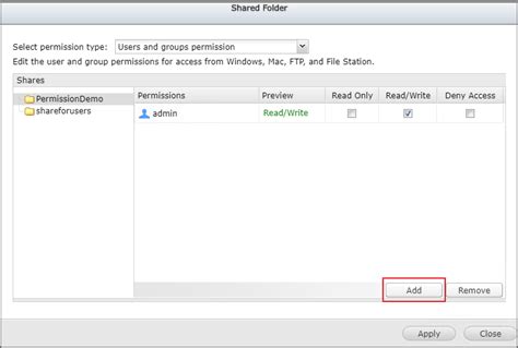 Windows Configuring Shared Folder Permissions To Qnap Qes Qnap