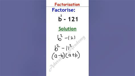 Math Maths Mathematics Factorise Factorisation Foryou Shorts Short Fyp Youtube