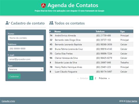 GitHub eritonsg lista de contatos Aplicação para gerenciar uma