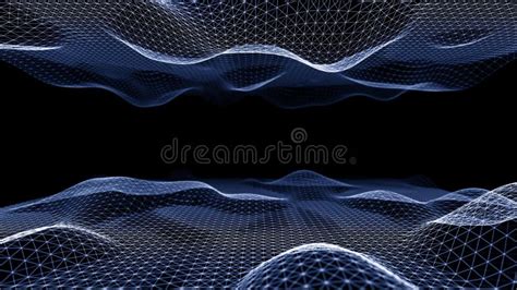 Futuristic Background Technology Moving Abstract Grids Digital Cyberspace Concept Ai Stock