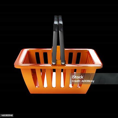 엠티 오랑주 플라스틱 쇼핑 바구니 고해상도 3d 렌더링 2015년에 대한 스톡 사진 및 기타 이미지 2015년 검은색 검정색 배경 Istock