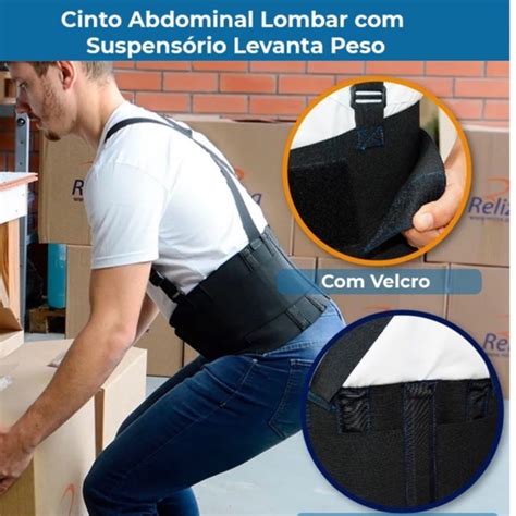 Cinta Lombar Faixa Para Carregar Peso Protege Coluna E Costas Shopee Brasil