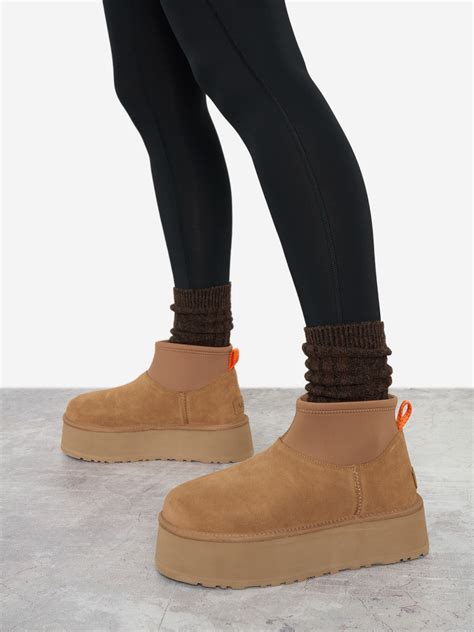 Угги женские Ugg Classic Mini Dipper арт 1168170 коричневый цвет