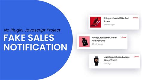 Fake Sales Notification Using Javascript Coding Artist