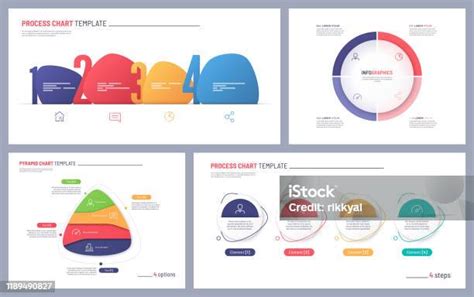 깨끗하고 미니멀 한 벡터 인포 그래픽 템플릿의 집합입니다 4가지 옵션 0명에 대한 스톡 벡터 아트 및 기타 이미지 0명 그래프 금융 수치 Istock