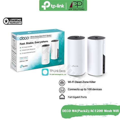 SALETP LINK Router Mesh Wi Fi AC1200 รนDeco M4 1แพค 2ตว ประกนLifetime Shopee Thailand