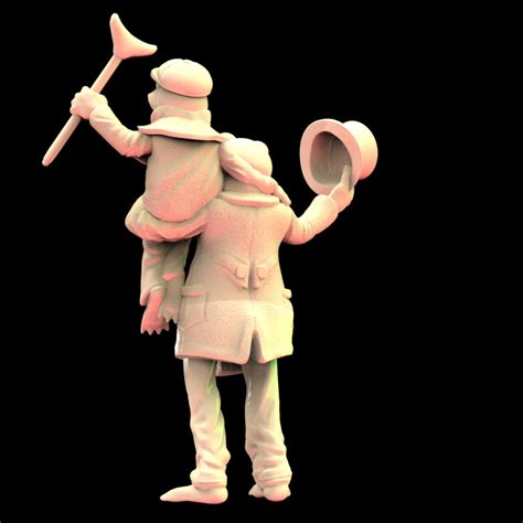 3d Printable Bob Cratchit And Tiny Tim By Gametee 3d Miniatures