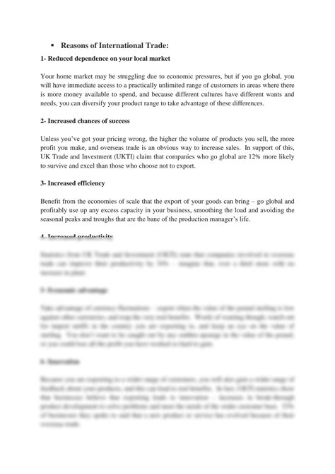 Solution Classification Of International Trade Studypool