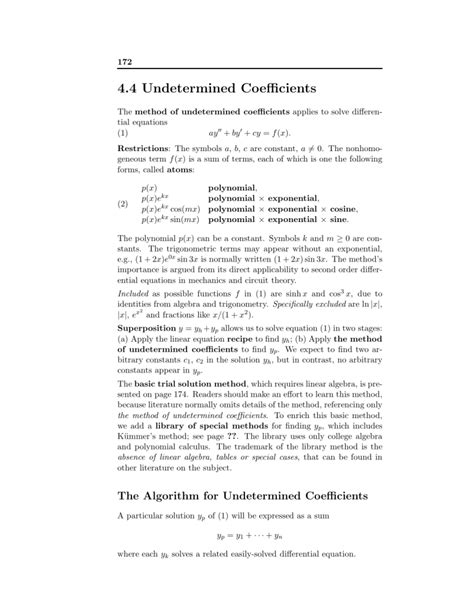 4 4 Undetermined Coefficients