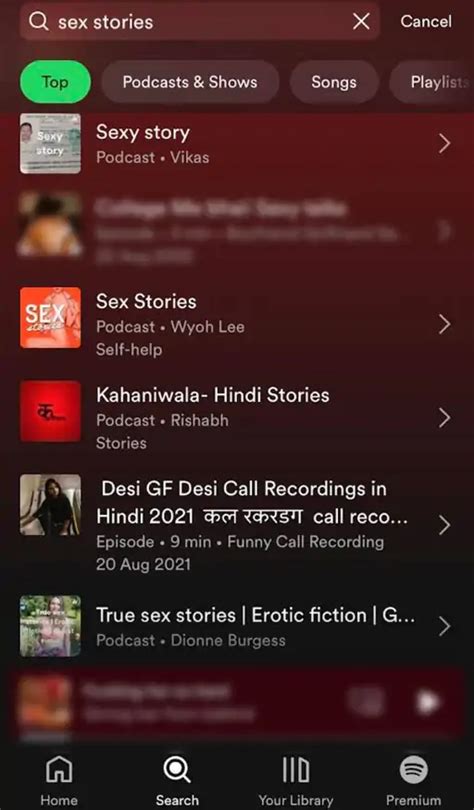 Podcasts Telling Sex Stories on Spotify Audio Porn Based Apps Also on Play Store ઓડય પરન