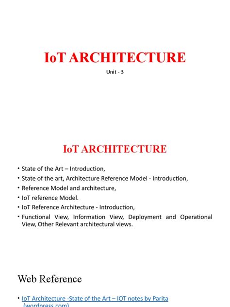 A Comprehensive Overview Of Iot Architectures And Reference Models Pdf Internet Of Things