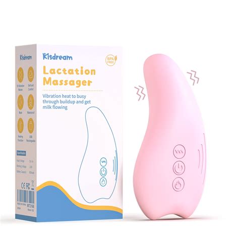 Kisdream Breast Massager Warming Lactation Aid For Breastfeeding Relief Vibrant Waterproof