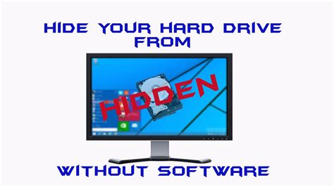 how to hide hard disk drive without software in windows 10 8 or 8 1