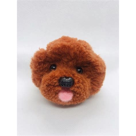 萌萌動物毛線球 澎澎狗 貴賓 比熊犬 全身坐姿 羊毛毛線 擺設 紀念 文創商品 手工創作 蝦皮購物