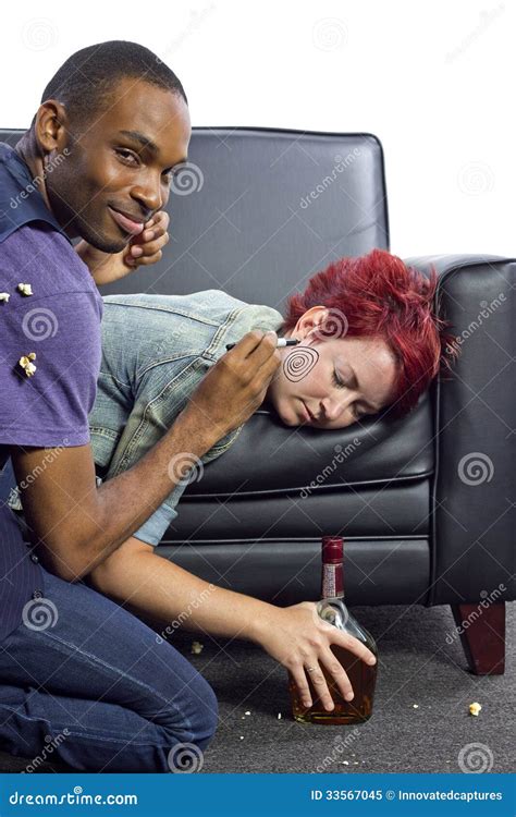Friendly Prank Stock Image Image Of Asleep Carefree 33567045