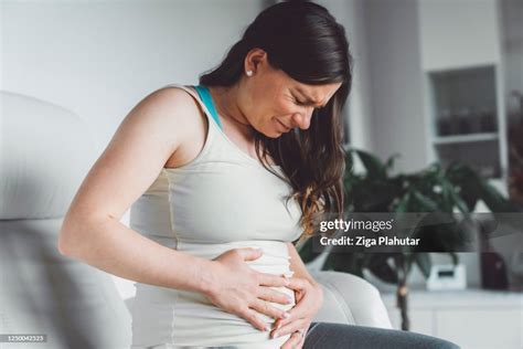 Pregnant Woman Holding Belly In Pain Pelvic Pain During Pregnancy