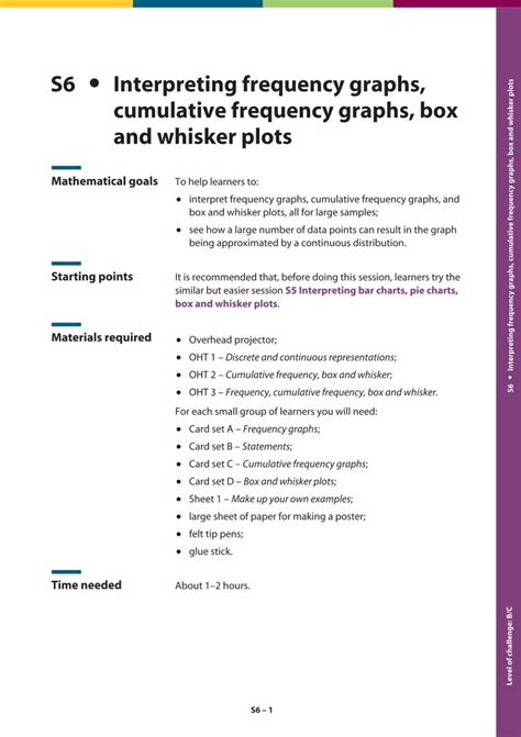 Pdf S6 Interpreting Frequency Graphs Cumulative Frequency Graphs