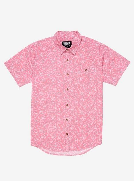 Kirby Outline Woven Button Up Hot Topic
