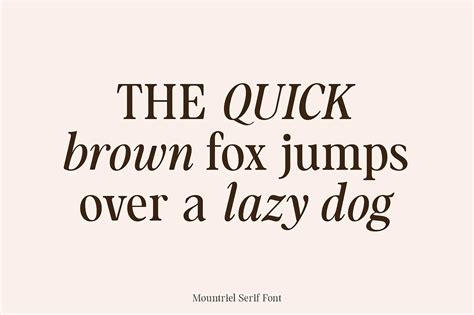 Mountriel — Classic Serif Font