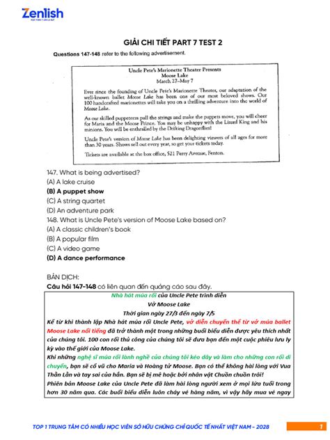 Lời Giải Reading Part 7 Pdf