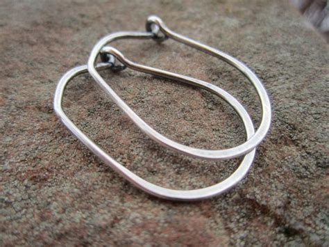 Small Sterling Silver Stirrup Hoop Earrings Etsy Canada