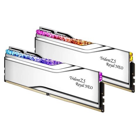 G Skill Trident Z5 Royal Neo Rgb 32gb 2x 16gb Ddr5 6000mhz Cl28 Amd Desktop Memory Silver