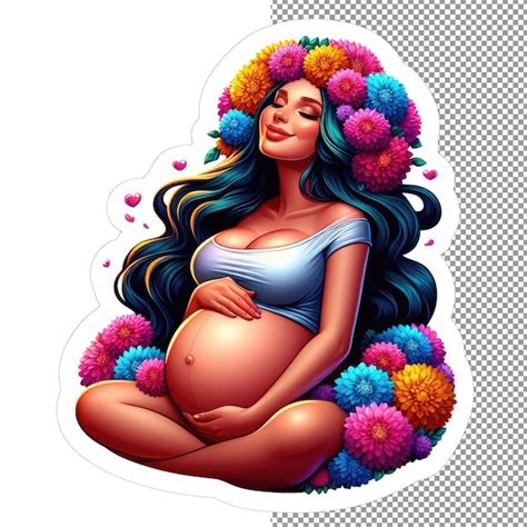 Premium Psd Maternal Marvel The Beauty Of Pregnancy Sticker