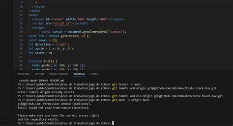 Erro Com O Git Push U Origin Main Git E Github Compartilhando E Colaborando Em Projetos