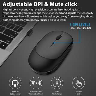 Goojodoq Wireless Mouse Bluetooth 2 4G Shopee Philippines