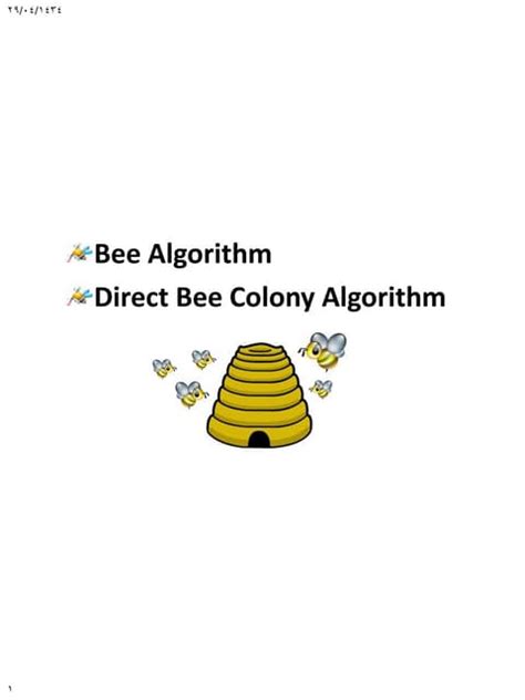 Bee Algorithm Pdf