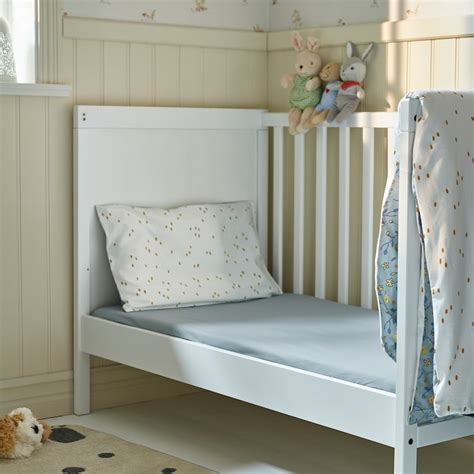 GuldvÄvare Drap Housse Pour Lit Bébé Jaune Foncé Bleu 60x120 Cm
