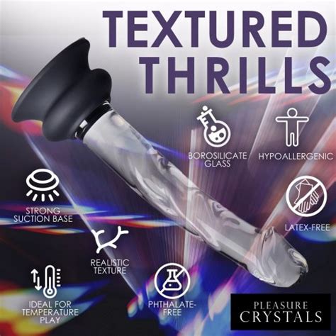 Pleasure Crystals Glass 7 Dildo With Silicone Suction Base Sex Toys At Adult Empire